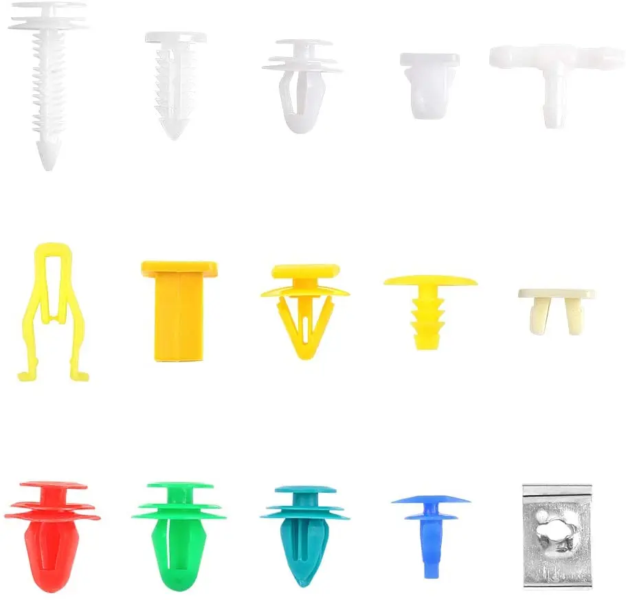 Universal Car Clips Kit Plastic High Quality Car Bumper Fasteners Auto ...