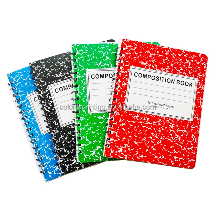 19*24.7cm Marble Spiral Binding Composition Book For School Supply ...
