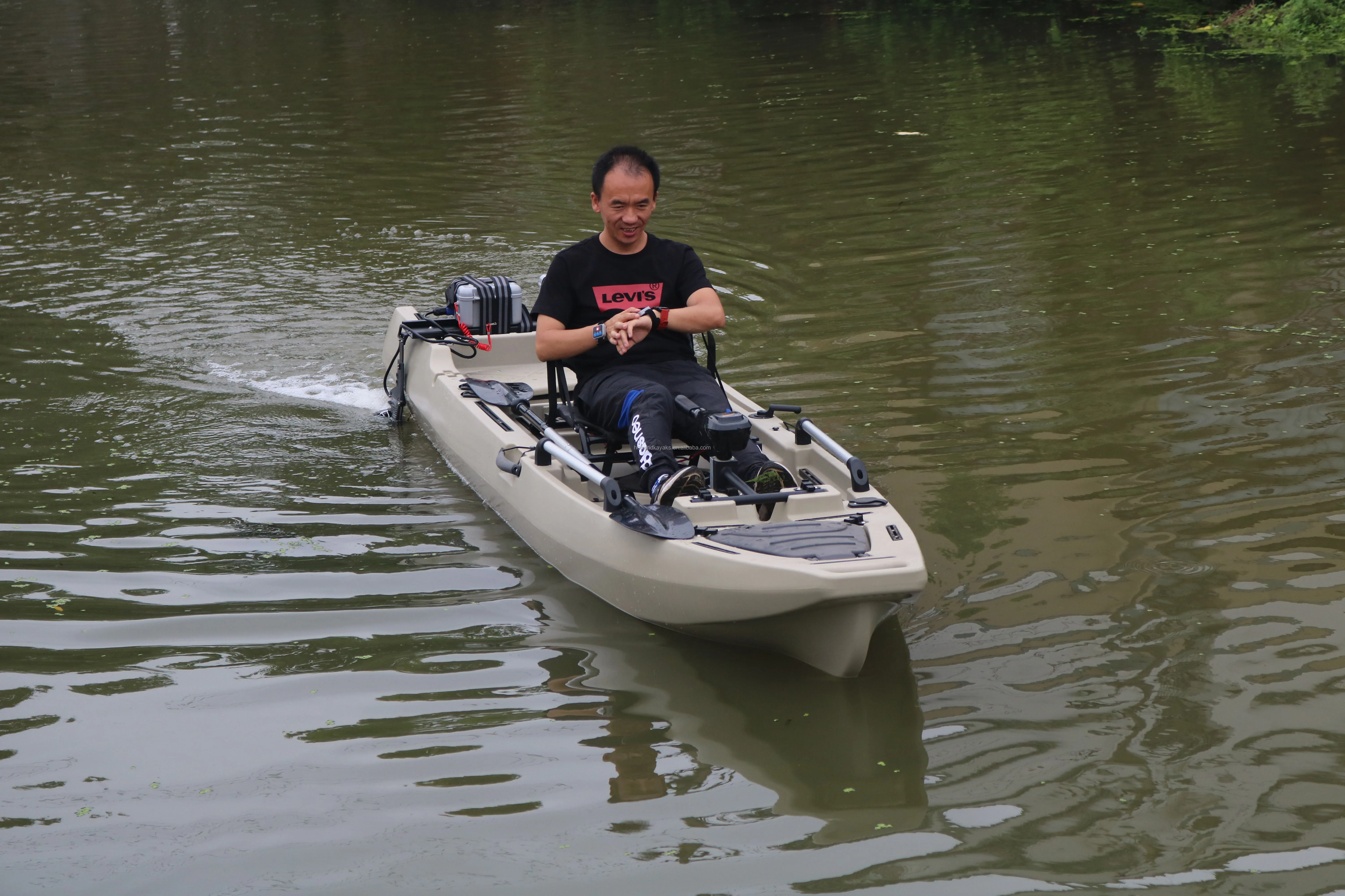 2023 New Design Motor 13.8 Ft Single Person Fishing Kayak Propeller ...