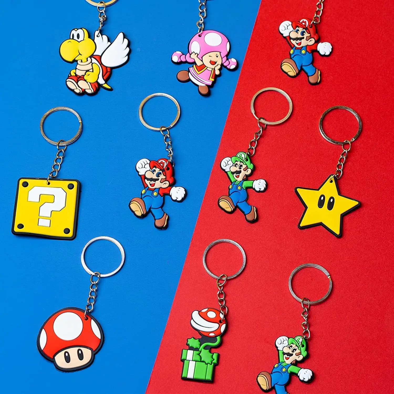 Dihua Custom Design 2D Soft PVC Rubber Keychain - Cute Marios