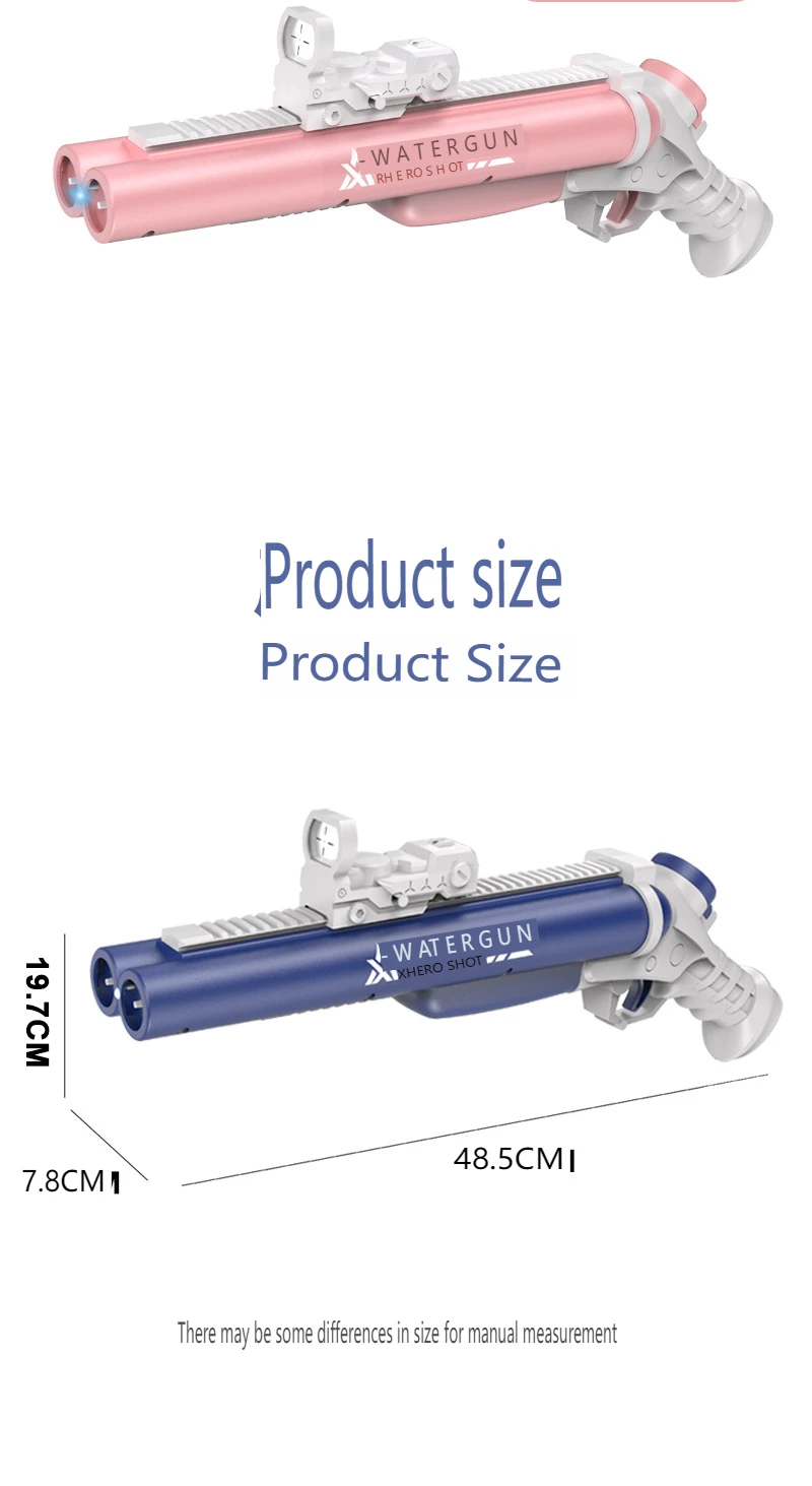 Double-barrel Electric Water Gun Hot Summer Cool Large Volume High ...