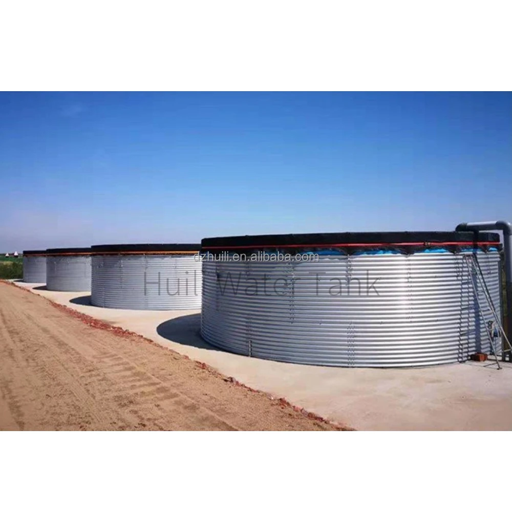 Galvanized Corrugated Steel Water Storage Tank 100000 Liter With Pvc ...