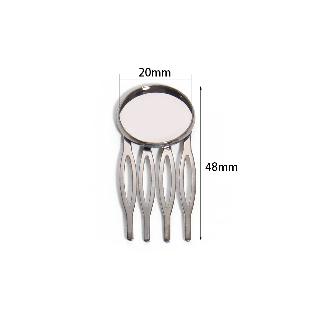 4teeth Small Metal Combs Hair Clips With 2cm Pallect Plain Iron Side ...