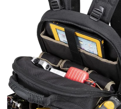 Canvas Heavy Duty Electrical Tool Backpack - Large Capacity