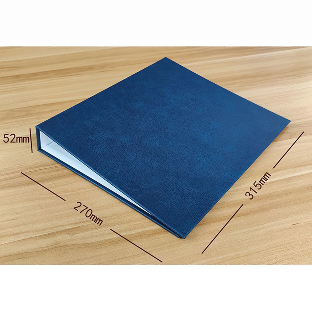 LIUSHUN Custom Logo Linen Rings Binder Folder A4 Photo Album