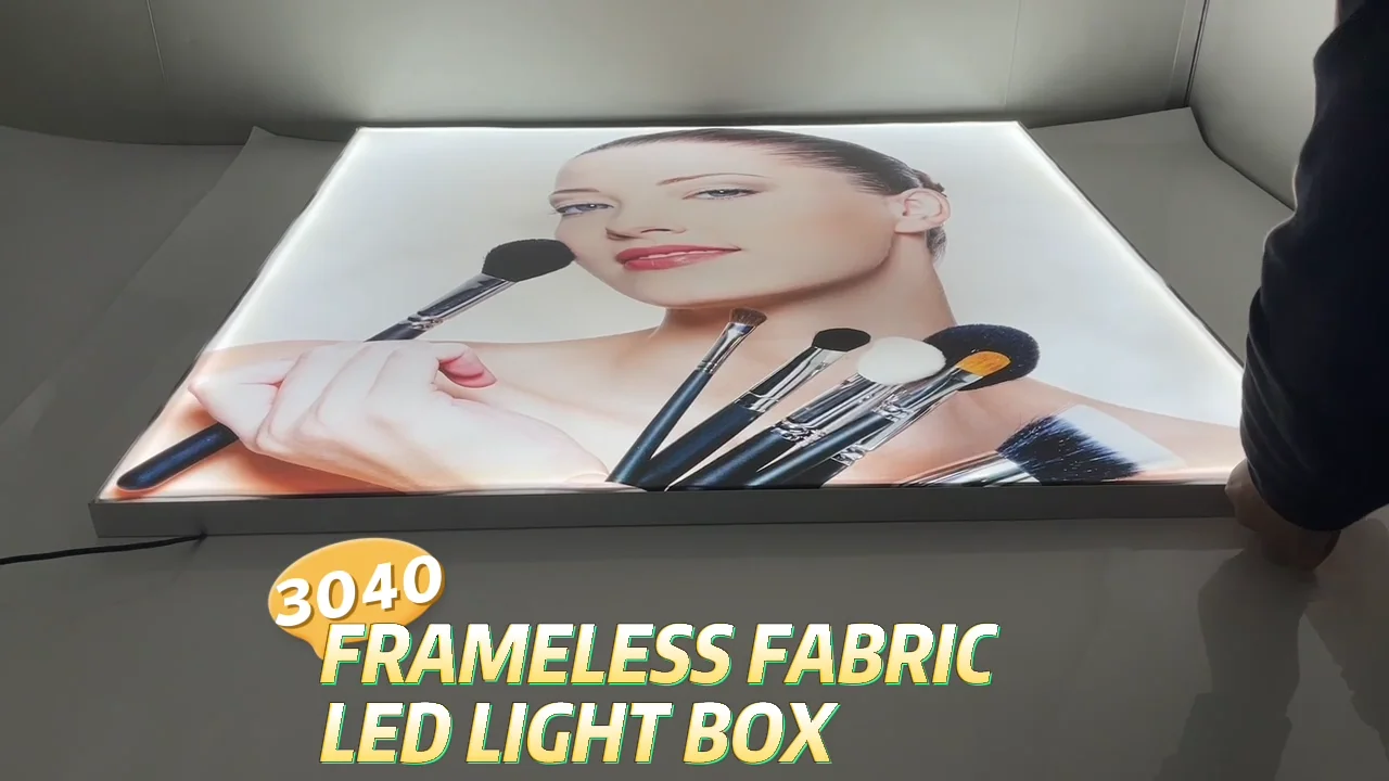 Backlit Or Edgelit Fabric Led Frameless Lightbox Seg Tention Textile ...