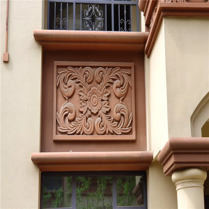 GRC Concrete Cast Stone Decorative Column Window Door Frame Design ...