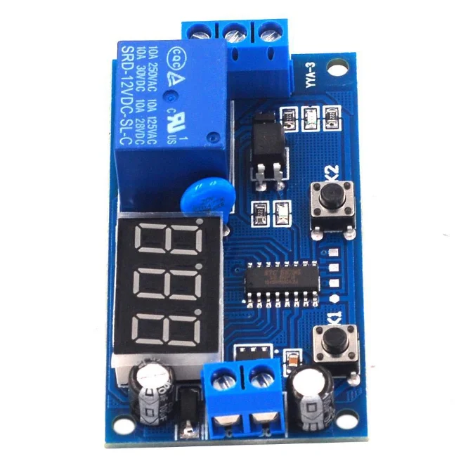 Time controlled switch intermittent infinite cycle switch controller timing relay module 12V ...