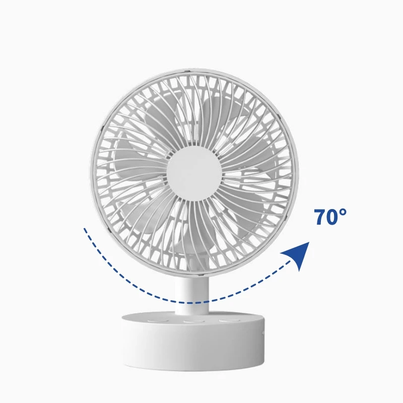 Mini Oscillating Fan,Portable Battery-operated Table Fan With 4 Speed ...