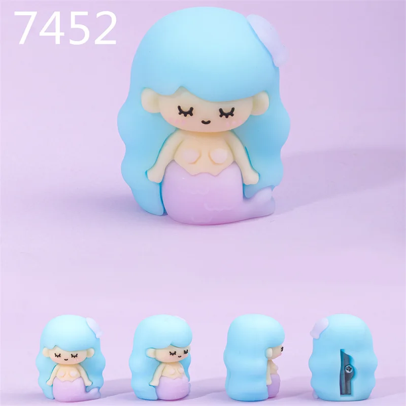 School Kids Mini Cartoon Cute Kawaii Mermaid Pencil Sharpener For Girls ...