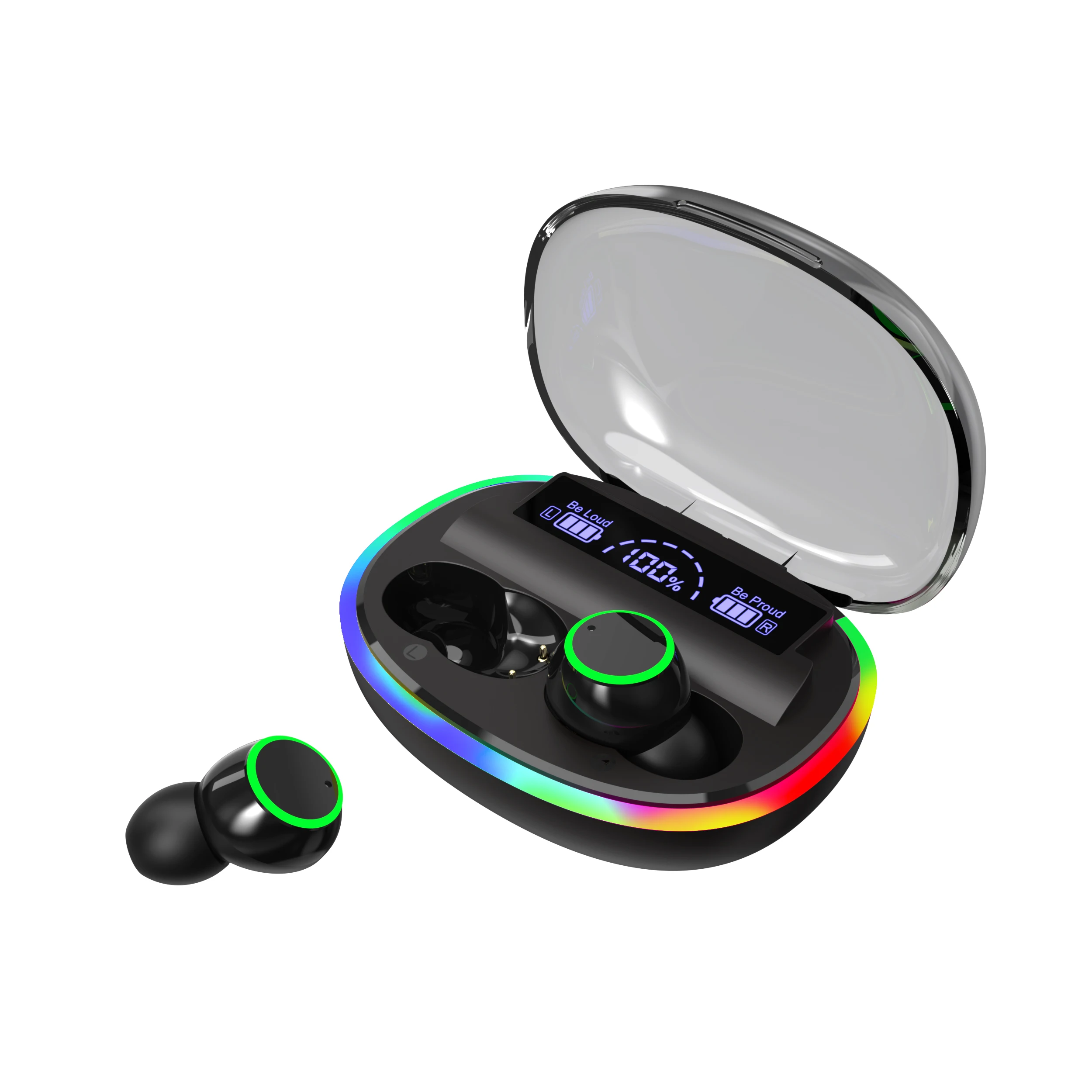 Tws Earbuds With Power Bank Rgb Light Earbud Mini True Wireless 5.3 ...