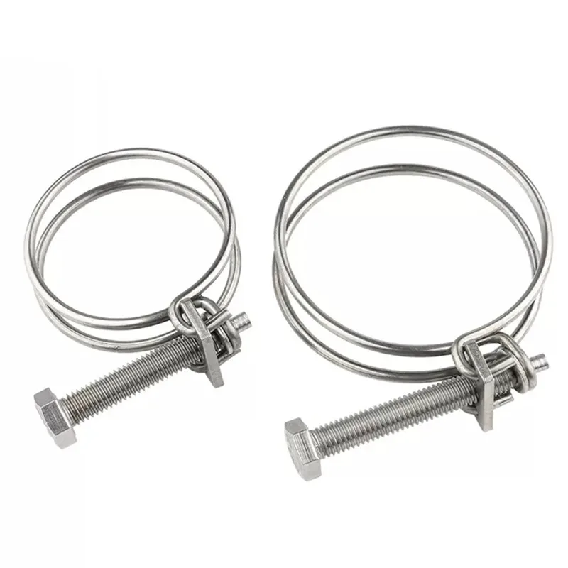 Factory Double Wire Hose Clips Adjustable Water Hose Pipe Clip Hoop ...