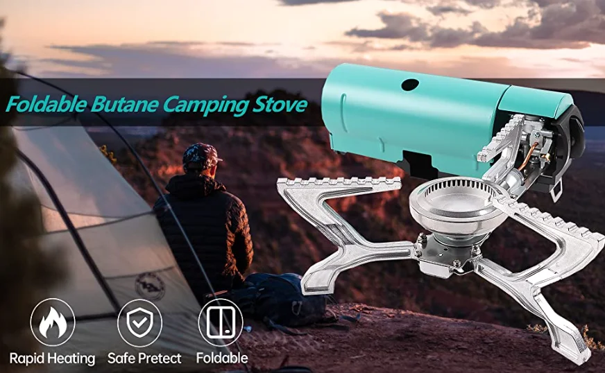 Portable Windproof Camping Gas Stove Burner Propane Camping Stoves ...
