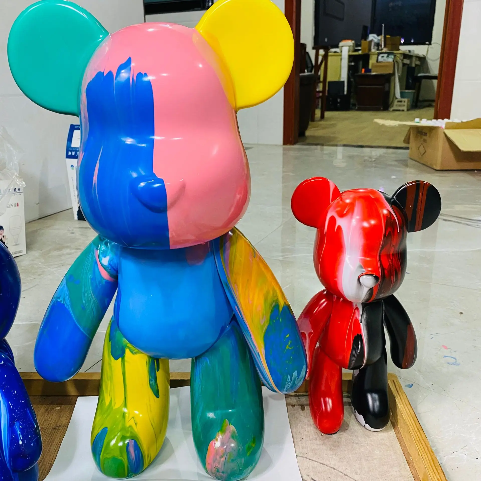 DIY Fluid Bear Set - Handmade Graffiti Bearbrick Statues