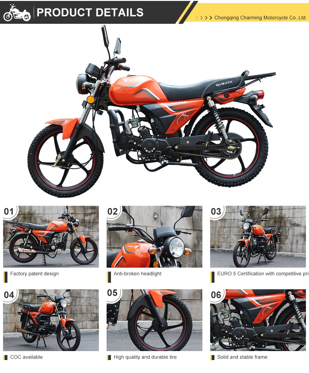 Hot Selling 110cc 125cc 150cc Street Legal Motorcycles Alpha Moped ...