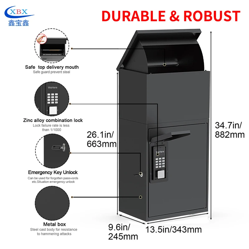 Secure Your Parcels with Outdoor Parcel Box - XBS Model 001