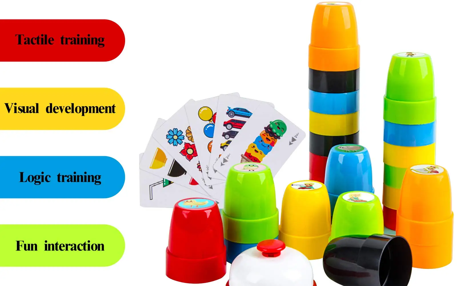 Color Cup Stacking Race Game For Kids & Family Speed Cup Sorting ...