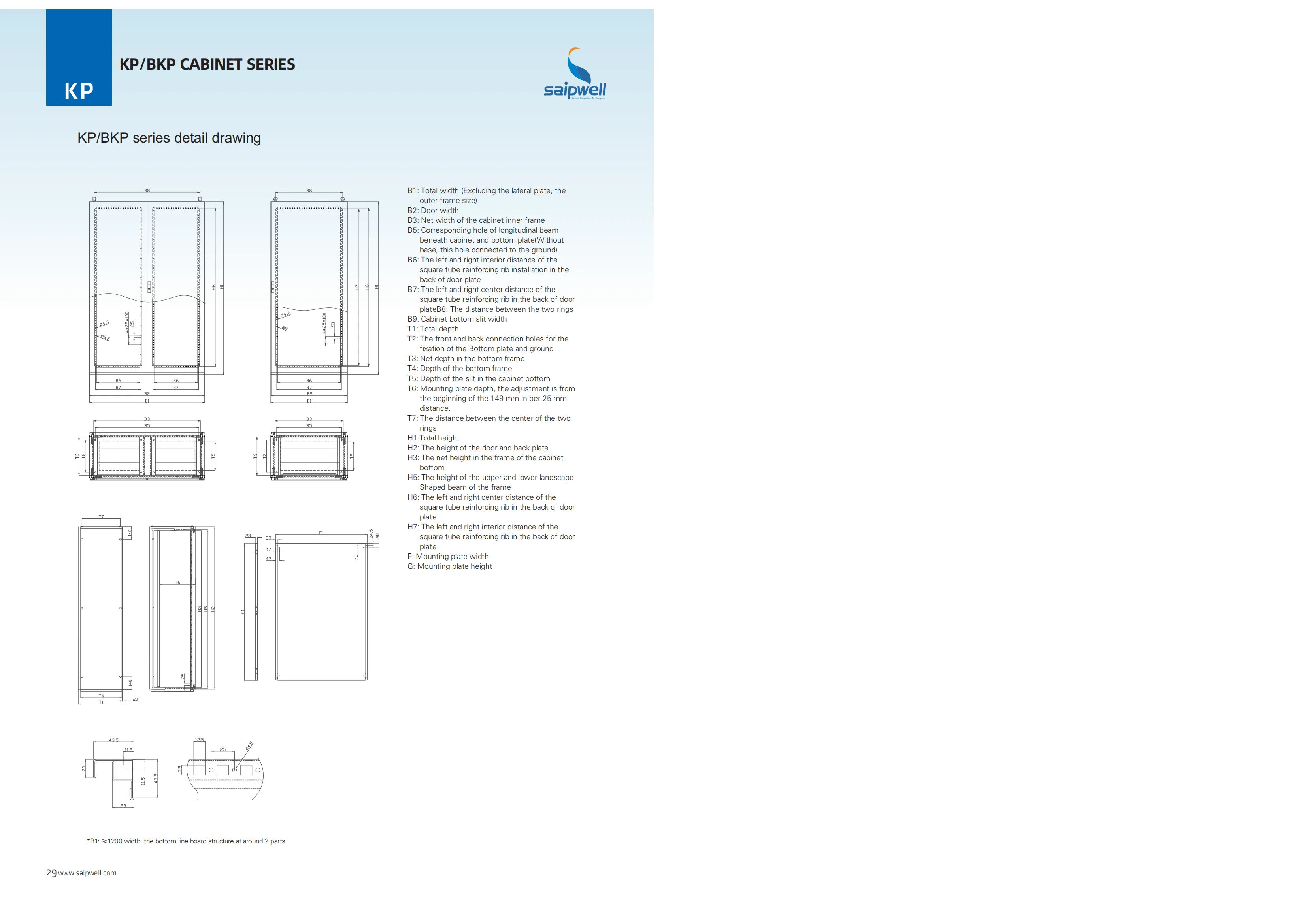 SAIPWELL IP55 Electrical Distribution Box - Big Size Cabinet