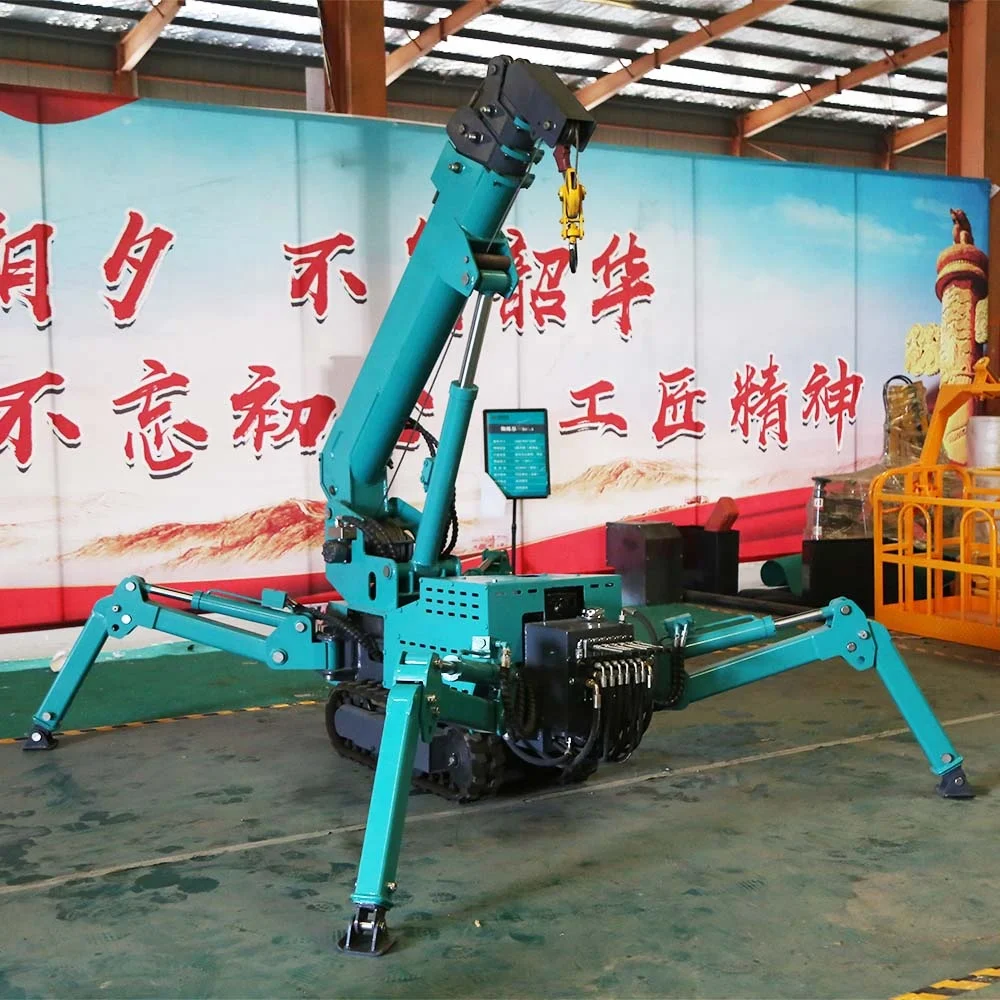 Heavy Duty Mini Spider Crawler Crane Elevator Hoist Glass Curtain Wall ...