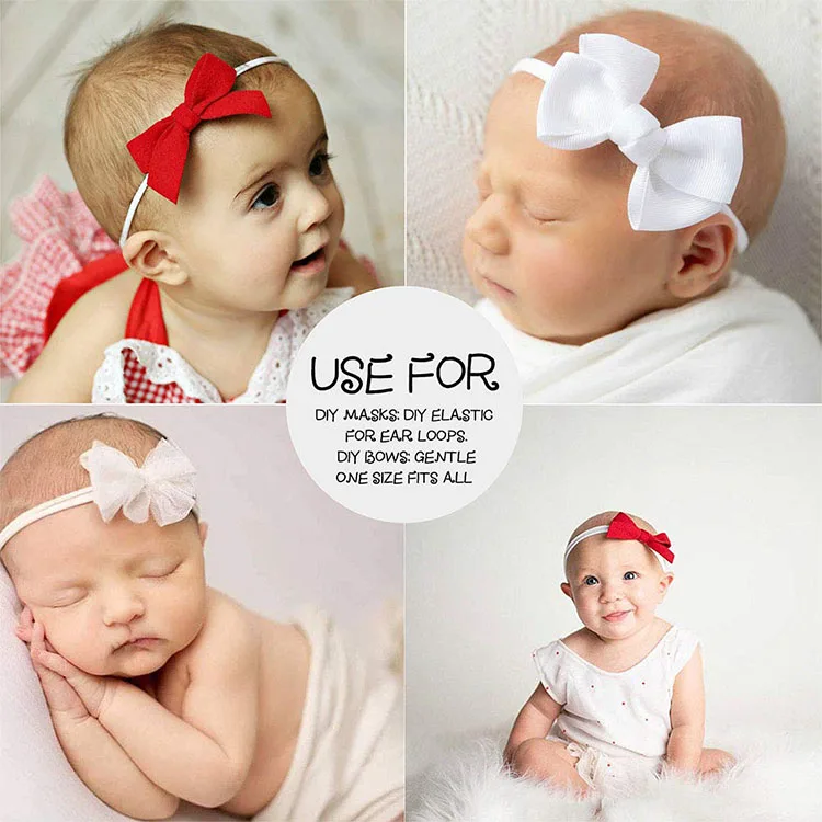 Soft Elastics Nylon Headbands for Babies - Fashionable & Safe
