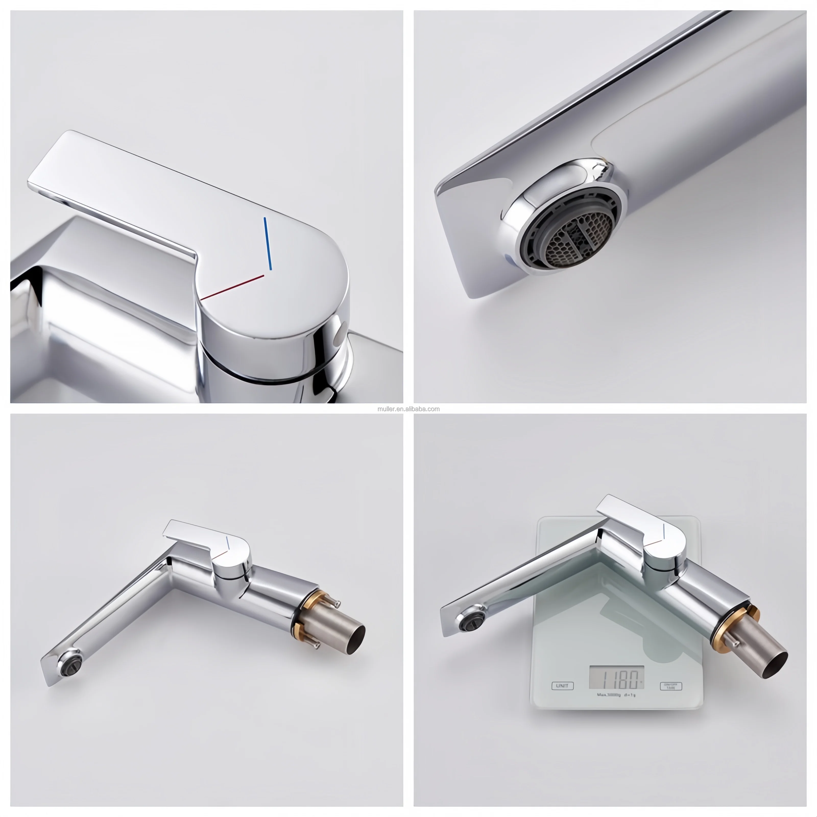 Modern Luxury White Gold Brass Faucet Unique Design Waterfall Basin ...