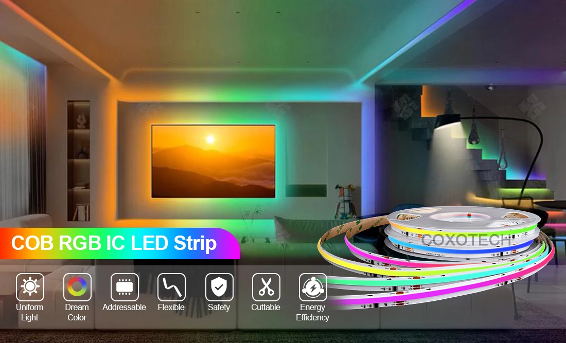 COXO Digital COB Dream Color Ws2811 Led Strip - 50000hrs
