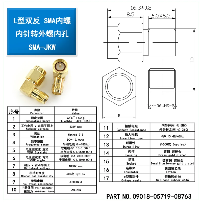 SMA Connector RF Coaxial Connector Male Female Gold Plated Adaptor ...