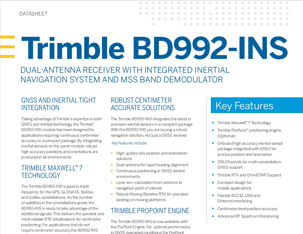 Trimble Bd992-ins Module Rtk Gnss Development Board - Multi-frequency & Compact, Odm
