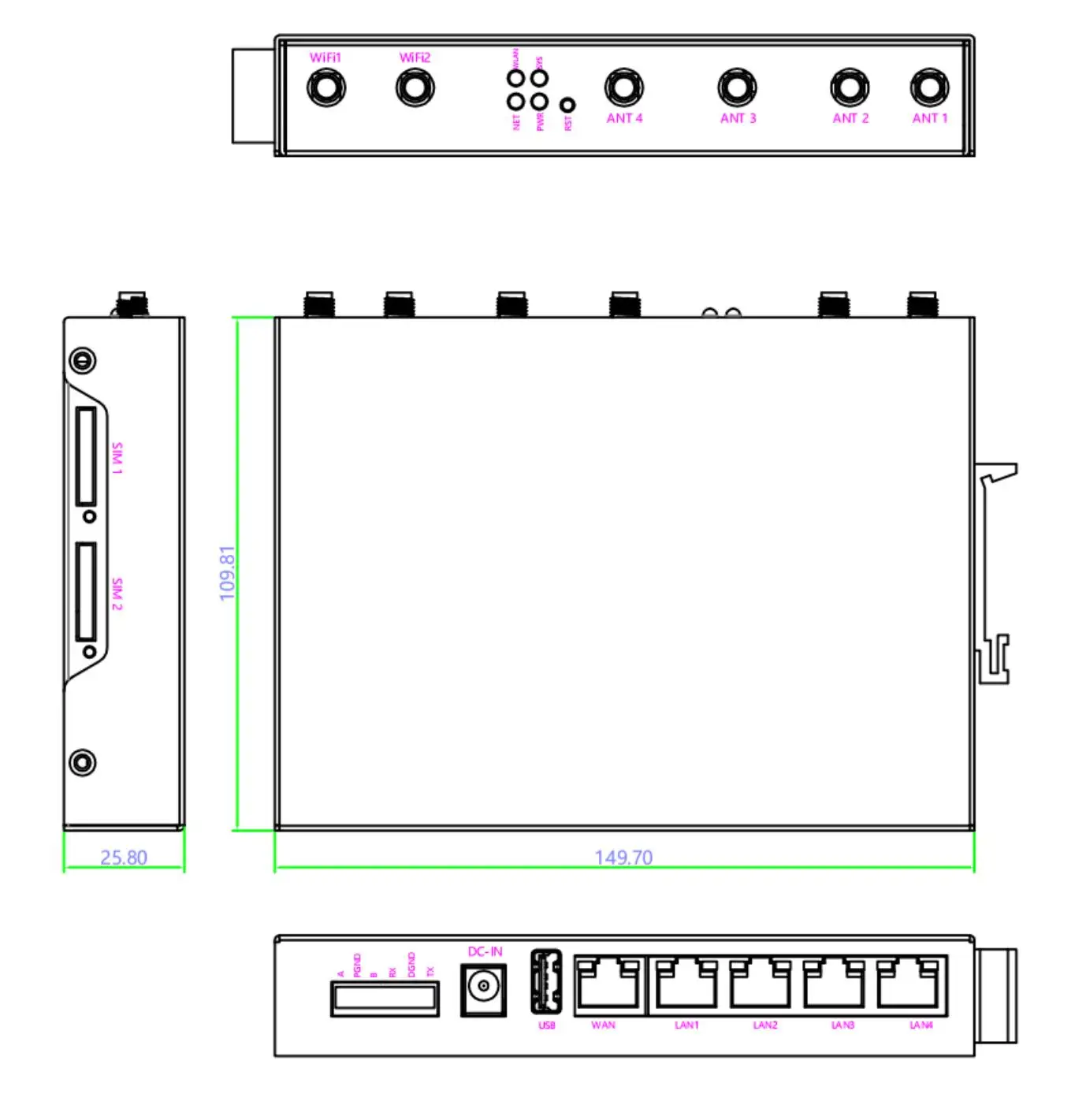 HOOOLINK 5G Dual SIM DTU Router - High-Speed & Reliable