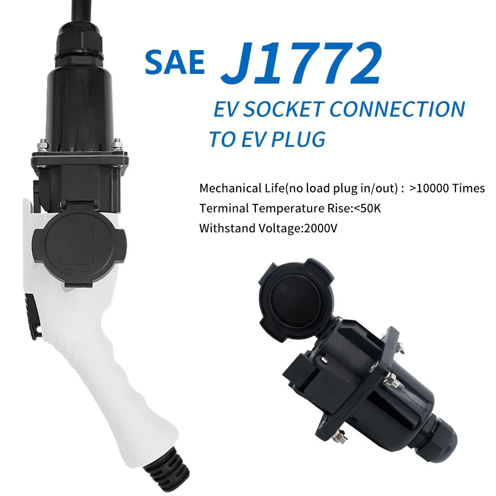 32a Sae J1772 Type 1 Ev Charging Socket Inlet Connectors For Electric ...