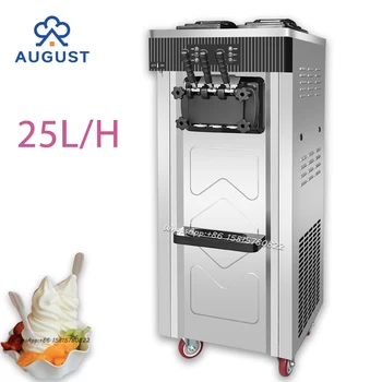 3 Flavors Automatic Soft Serve Commercial Ice Cream Machine Italian ...