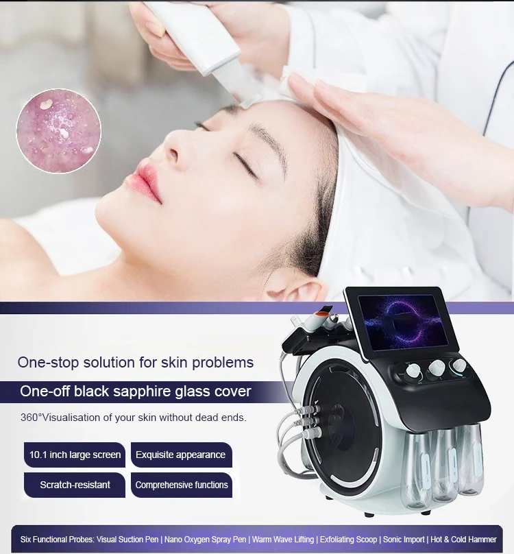 Hydrofacial Hydro Facials Beauty Machine Hydrogen Oxygen 6 in 1 Hydro ...