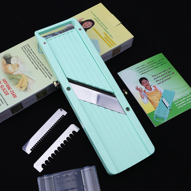 Wide Fruit Vegetable Chopper Cutter Super Mandoline Slicer With 4 ...