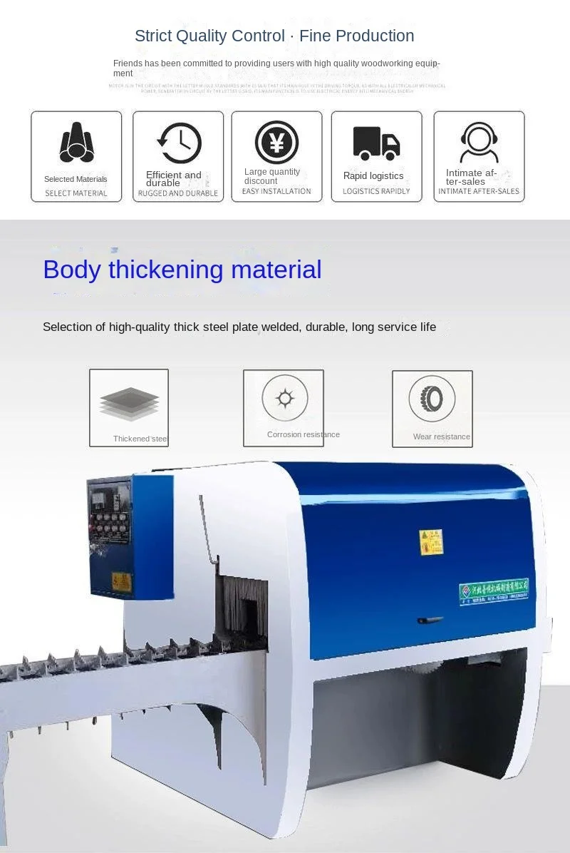 Automatic Wood Cutting Multi-Saw Machine for Round Wood & Metal Cutting ...