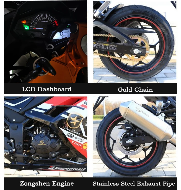 Roywell 200cc Sport Racing Motorcycle 4 Stroke Gasoline Street Legal ...