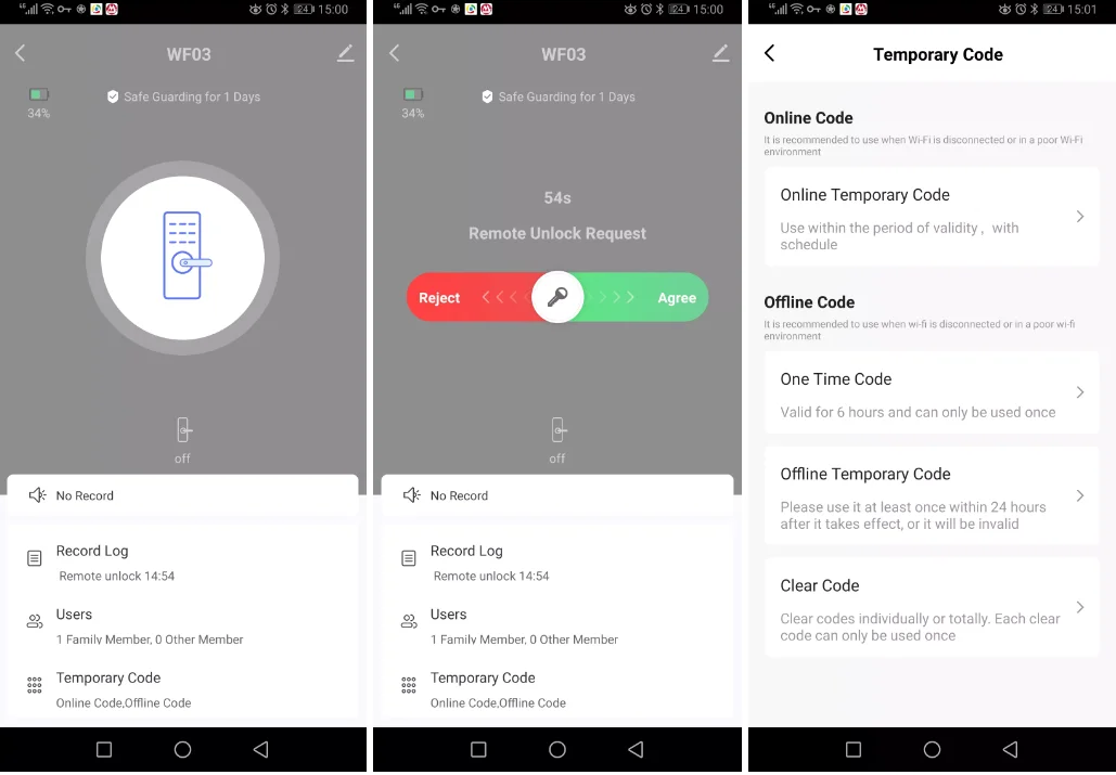 NHL1 Smart Digital Password Card Cylinder Lock TTLock Tuya| Alibaba.com