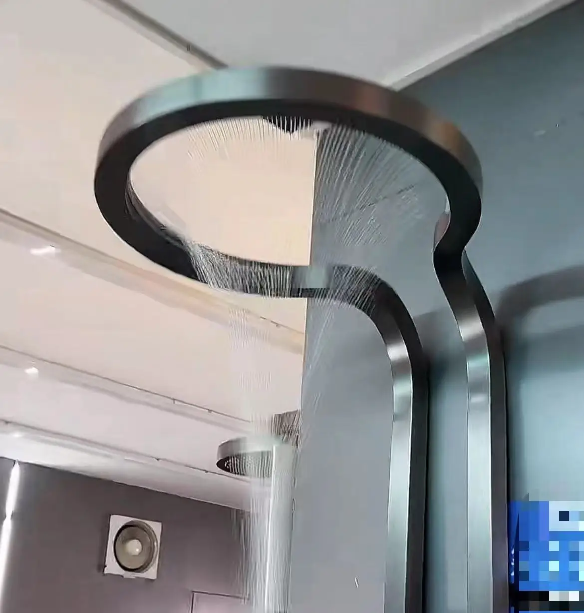 Gunmetal Modern Creative Waterfall Shower Head Wall Panel Bathroom ...