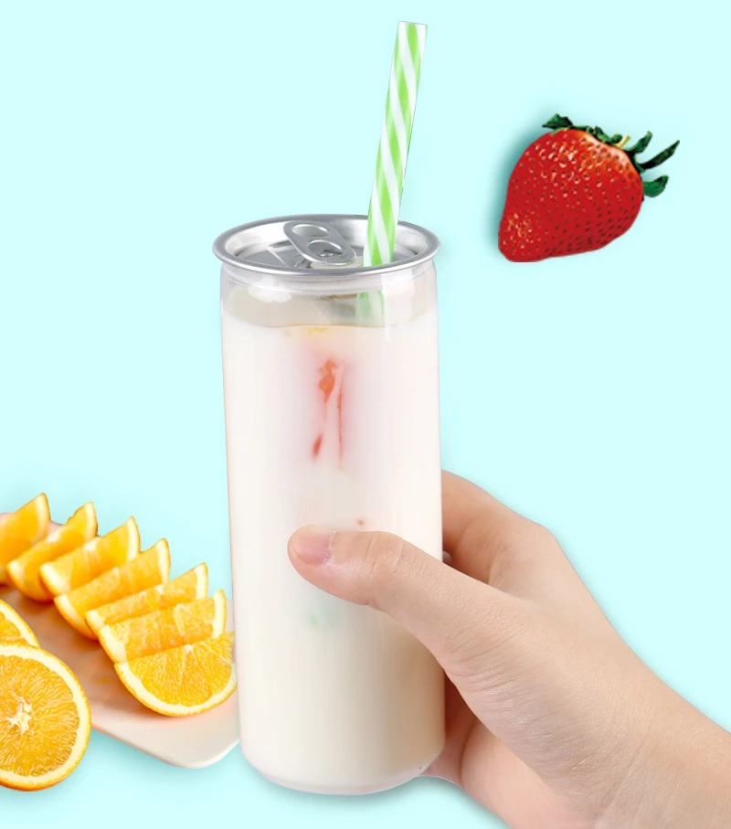 250ml 330ml 500ml Transparent Soda Can For Beverage Soft Drink Clear ...