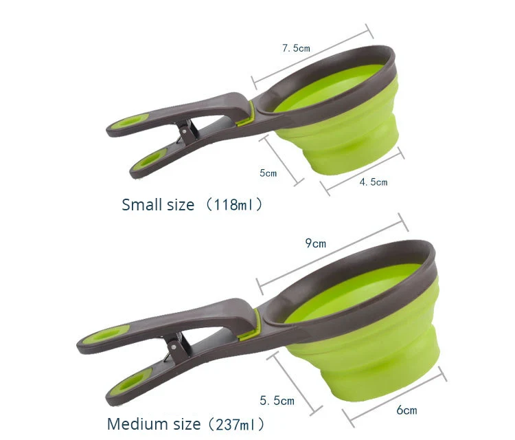 Collapsible Portable 2 in 1 Folding Multifunctional Pet Spoon With ...