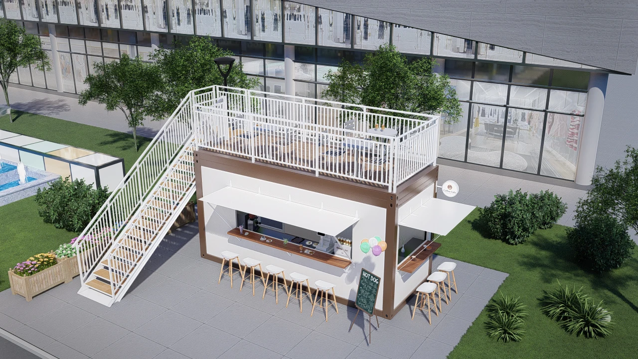 Alibaba.com: CDPH 20 ft flat pack, movable cafe container with ...