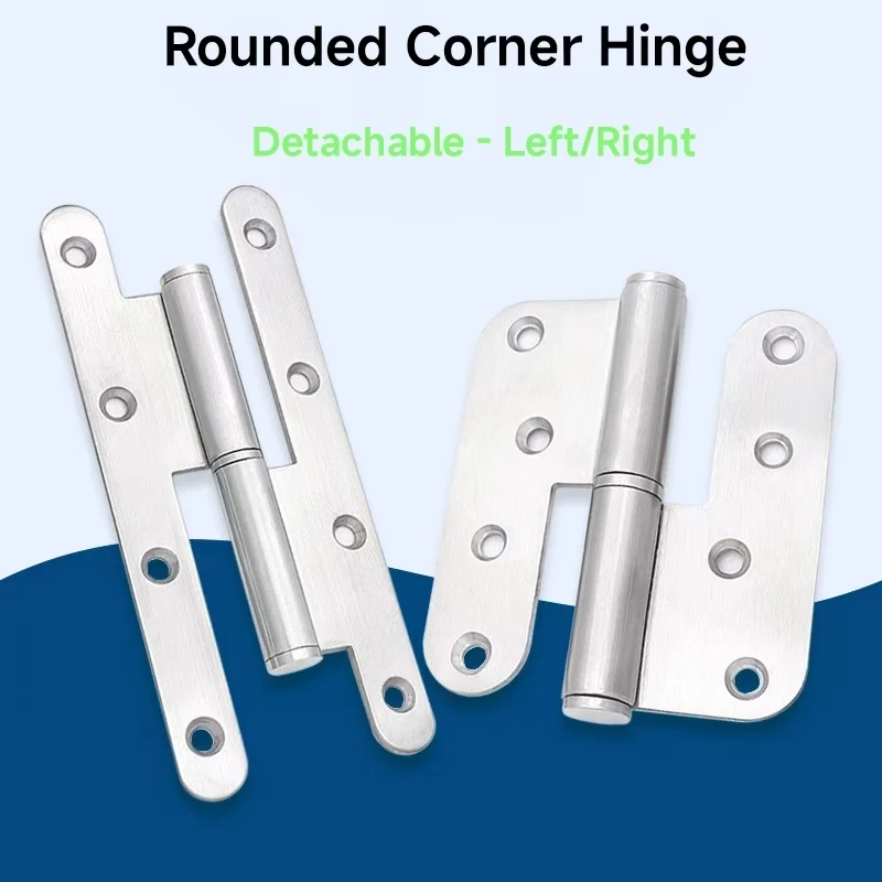 Stainless Steel Rounded Corner Detachable H Hinges Silent Buffered ...