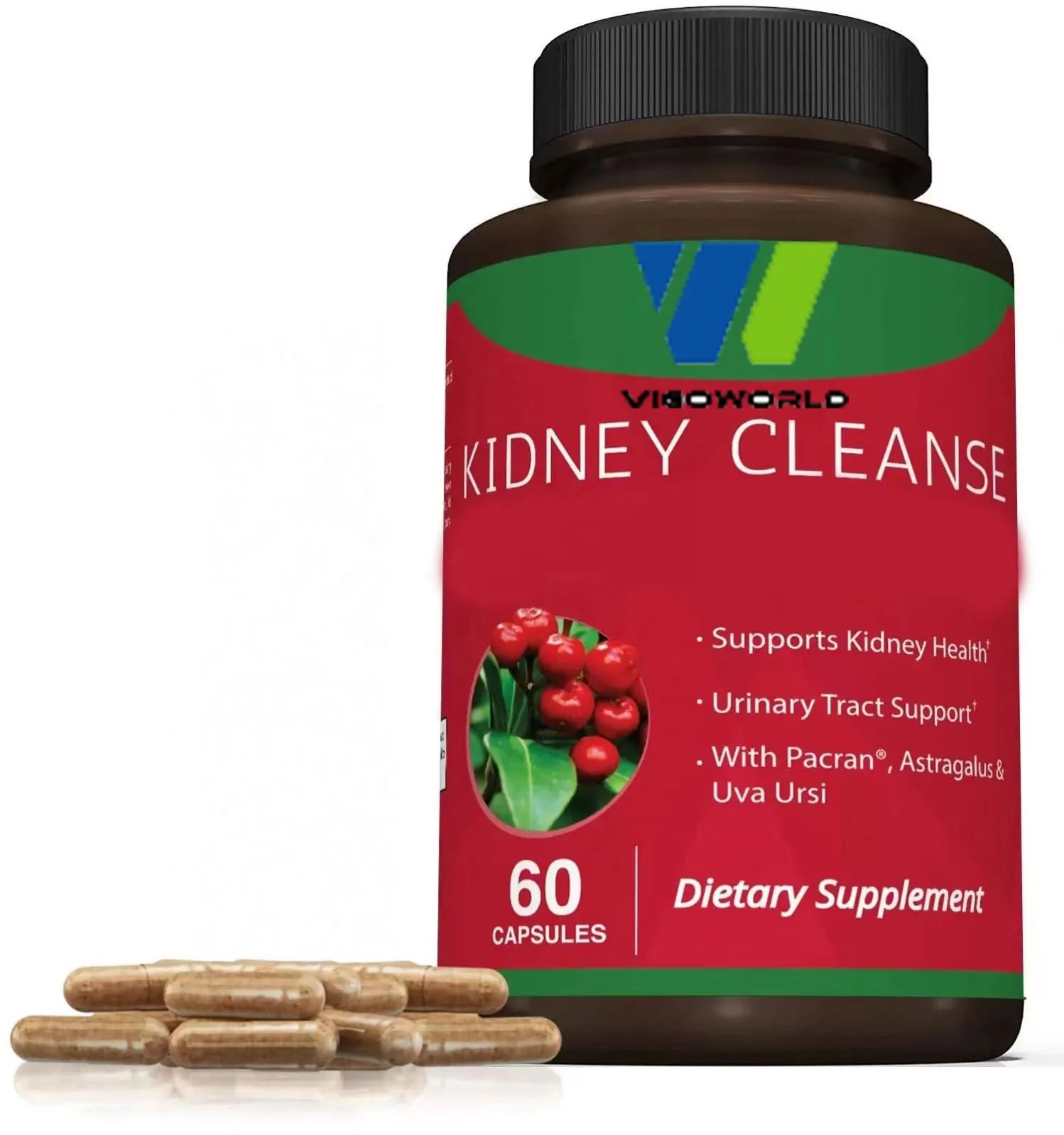 Premium Kidney Cleanse Capsules Powerful Kidney Support Formula with Cranberry Support Healthy ...