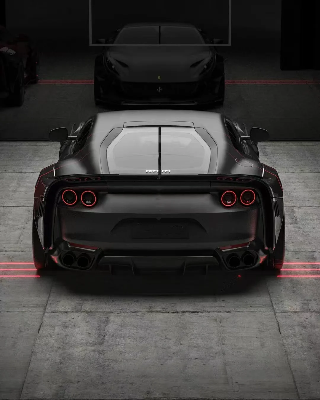 New for 812 SUPERFAST 2017+ Body Kit Upgrade Ze Style Carbon Fiber ...