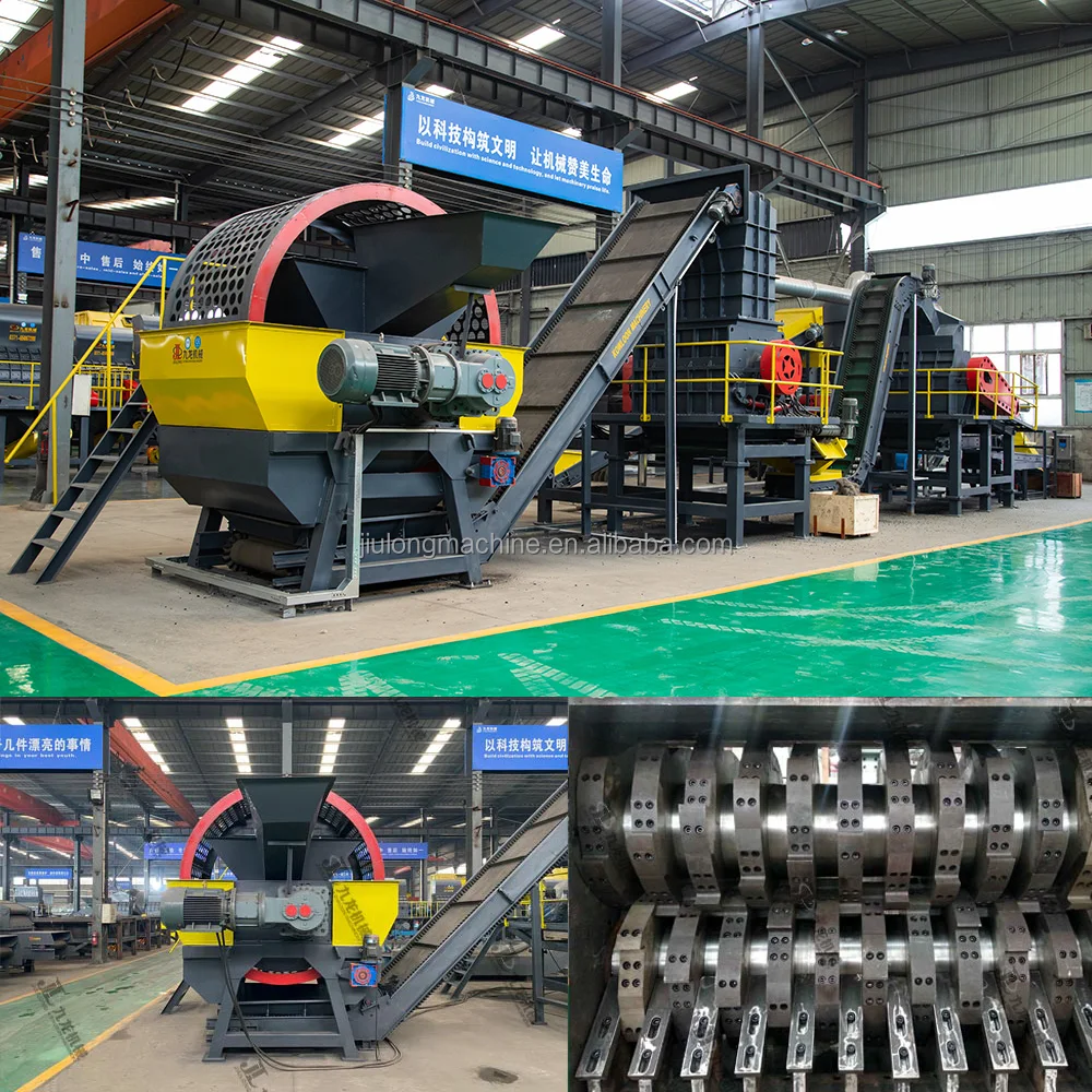 Factory Commercial Waste Small Tire Tyre Shredders Crusher Recycle Shredder Machine Prices Used ...