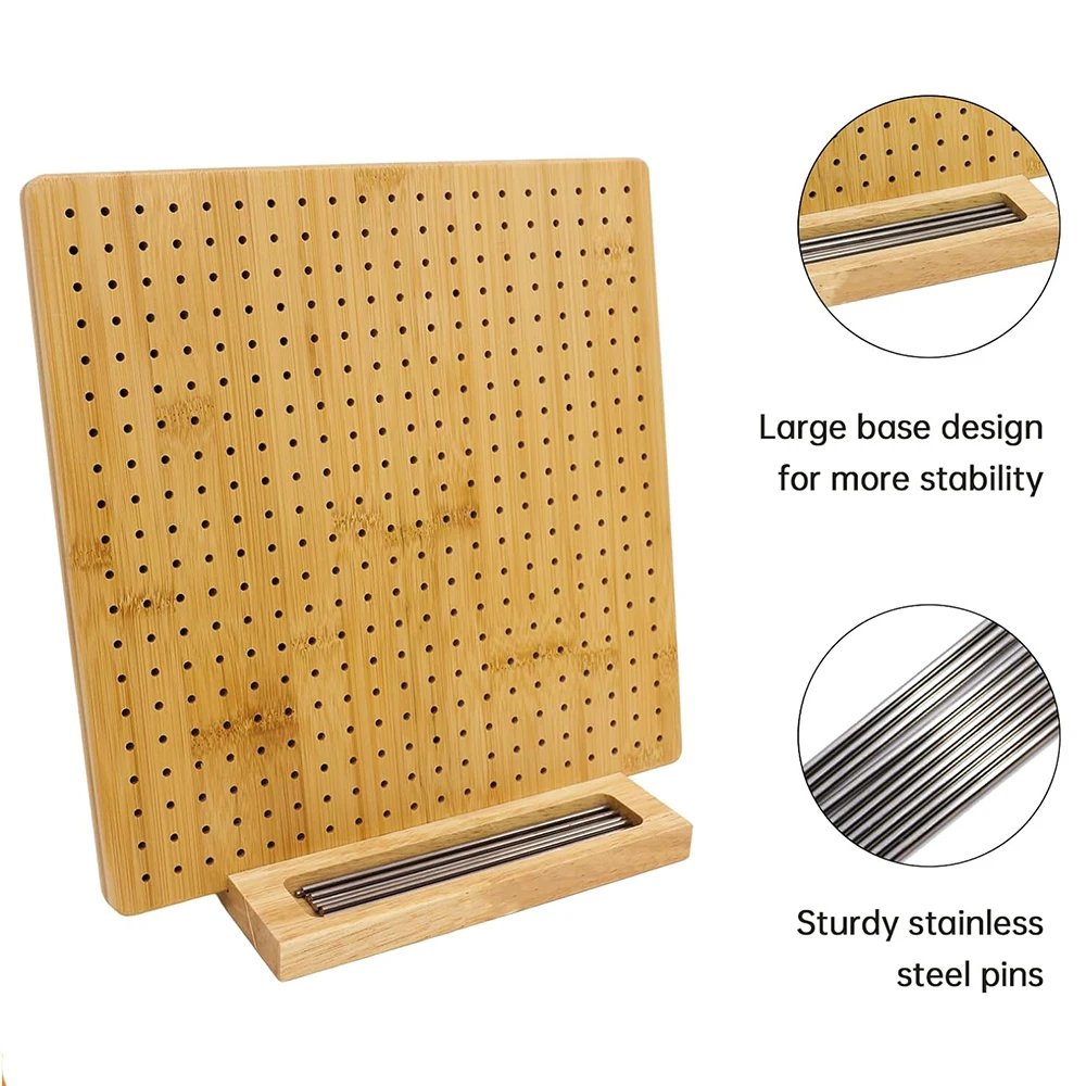 Bamboo Blocking Board Crochet Blocking Board With Large Base Wood ...