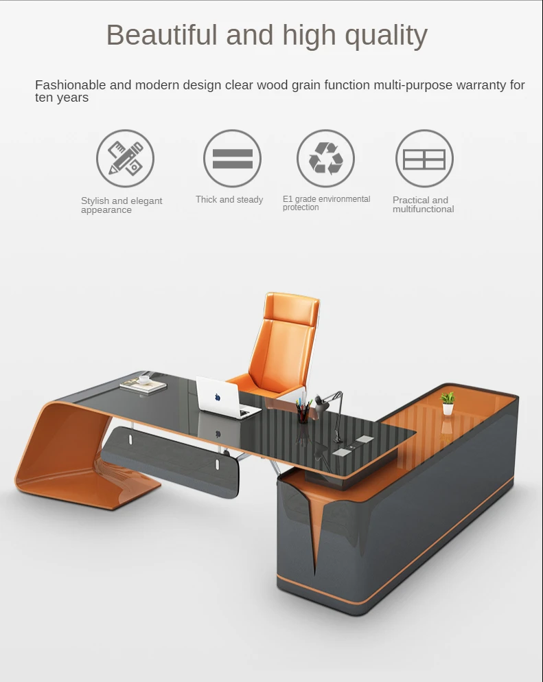 Luxury Executive Office Table - Modern & Versatile Design