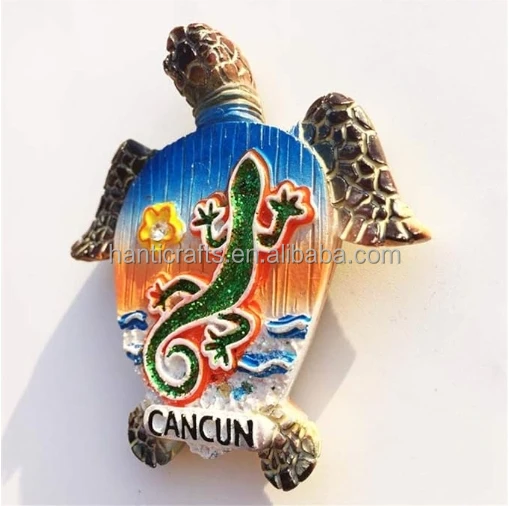 Resin 3d Cancun Mexican Turtle Refrigerator Magnet - Buy 3d Turtle ...