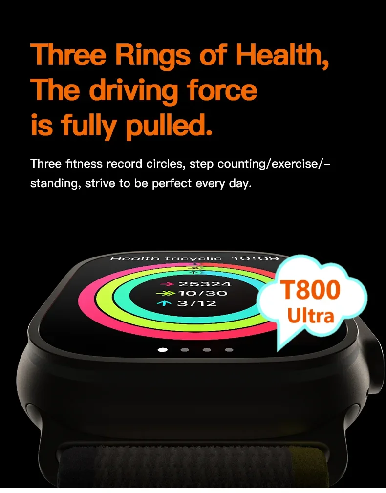T800 Ultra Smartwatch Series 8 Heart Rate Bt Call For Man Women Sport ...