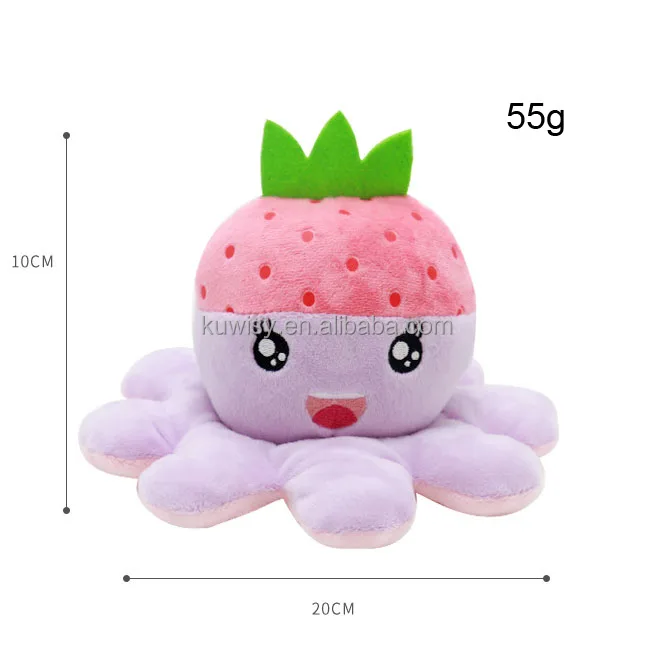 2024 Ama Zon Soft Stuffed Animals Toys Fruit Octopus Flip Reversible ...