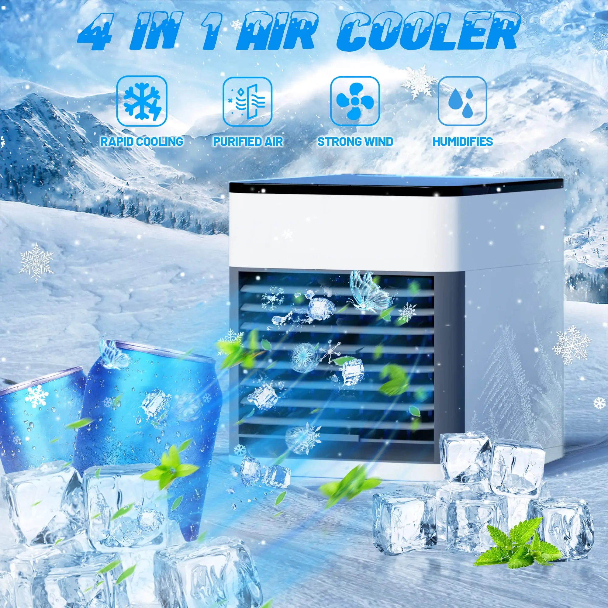 Mini Air Cooler Portable Small Air Conditioner Usb Fan Home Dormitory ...